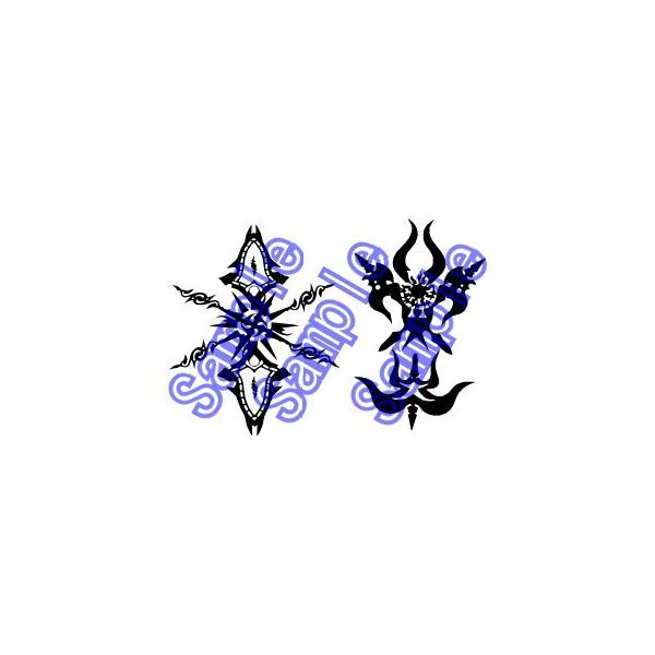 【セット内容】タトゥーシール／練習用ミニシール／説明書Lamento　ラメント　コノエ　コスプレ用タトゥシール憤怒の紋章寸法：約18cm x 約11cm使用回数：1回分悲哀の紋章寸法：約18cm x 約15cm使用回数：1回分