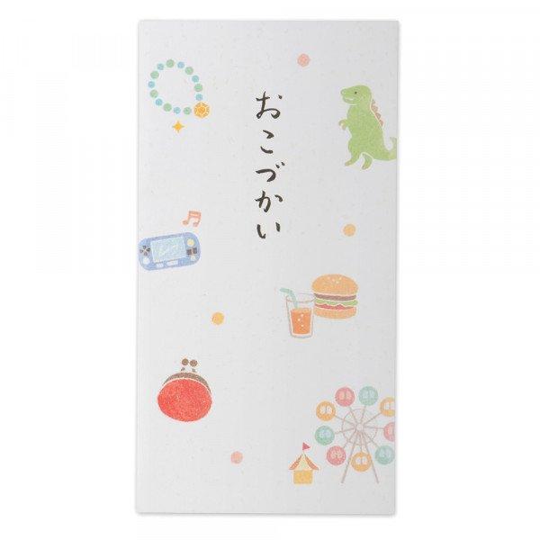 表書きに「おこづかい」と書かれた遊び心たっぷりののし袋です。お子様が好む柄を揃えました。お子様やお孫さんへのおこづかいに。縦170×横90mm3枚入クリスタルラメ加工お札折らないサイズ封シール入(3枚入 ラメ加工 お札折らないサイズ 封シー...