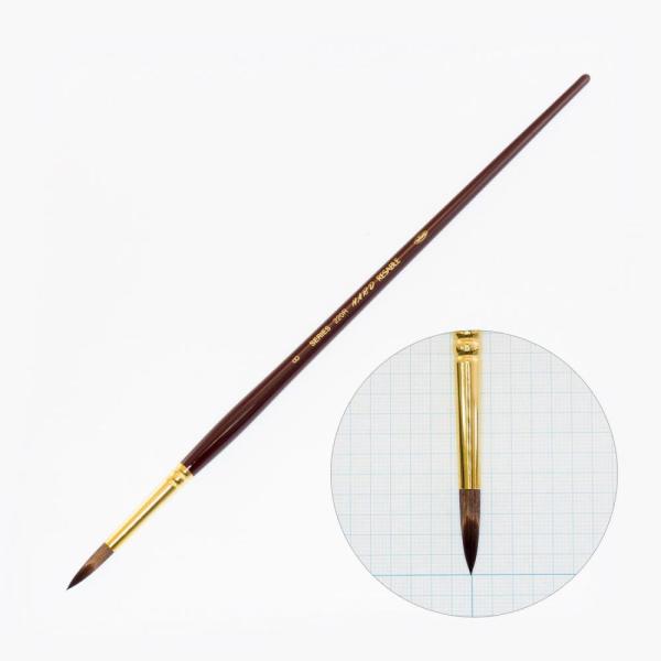 太いリセーブル毛を使用し、豚毛のような強いコシと耐久性を実現。絵具ばなれはもちろん、ウォータースポット効果で絵具含みも抜群。日本製。腰が強く、豚毛筆と同様に使用できます。ストロークの強弱で幅広い表現ができます。＜仕様＞穂先の形状ラウンド（丸...