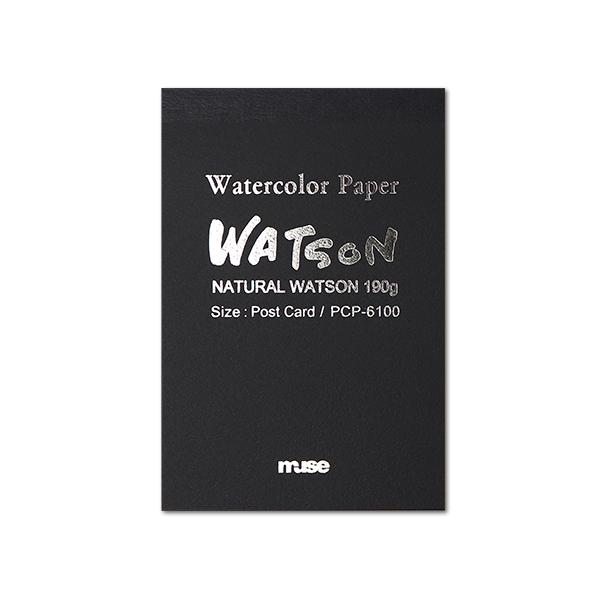 サイズ ハガキ(※郵便番号枠なし)用途：水彩,パステル,色鉛筆商品説明：ワトソン 厚口（190g）15枚を天糊綴じにしたポストカードサイズのパッドです。（郵便番号枠なし）ワトソンは、中目で温かみのあるナチュラル色の紙肌を持つ国産高級水彩紙で...
