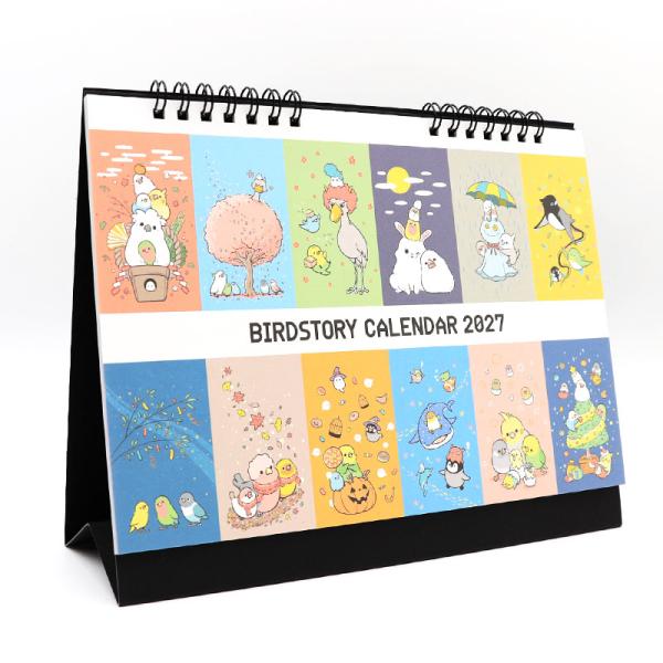 【BIRDSTORY】BIRDSTORYのイラストと一緒に、2027年を過ごしてみませんか？本商品は、2027年1月から12月までの1年間を掲載した、月曜始まりのカレンダーです。毎月、その季節に合わせて描き下ろしたイラストを掲載しています。...