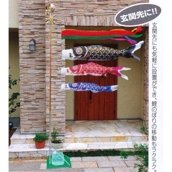 ◆サイズ：幅170×奥行き50×高さ230cm（ポール最大時）※鯉本体は半径170cmの範囲で泳ぎます。◆仕様 ・材質　鯉：ナイロン生地　矢車：ブリキ・樹脂製（組立式）　ポール：金属・樹脂製・セット内容　きらきら矢車　ゴールドポール：全長2...