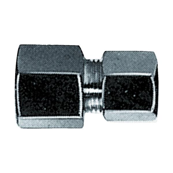 特長方向性のない金属スリーブです。用途パネル取付等のチューブ同士の中継接続に使用。仕様・規格 最高使用圧力：1MPa接続口径：R1/4機種：メスユニオン適合チューブ外径(mm)：10適合チューブ外径D(mm)：10使用流体：空気材質 黄銅質...