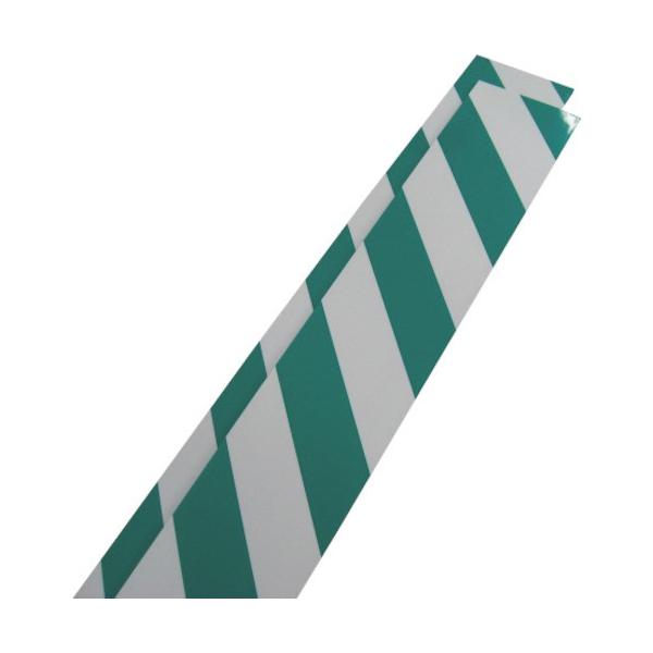 特長危険標示機能および保護クッション効果があります。カッターで切断できます。用途駐車場での危険標示と自動車のスリ傷防止に。工事現場、工場での危険防止に。仕様 取付方法：貼付タイプ(はく離紙付)色：緑/白幅(mm)：100長さ(m)：1厚さ(...