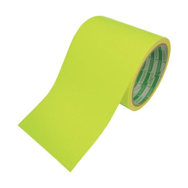 特長太陽光や照明により蛍光を発し鮮明に見えます。用途屋外用。工場、倉庫などあらゆる標示に。さまざまな危険標示。衝突防止標示に。各種施設の段差標示。通路標示。誘導標示に。仕様 粘着力：12N/10mm引張強度：30N/10mm切断にはカッター...