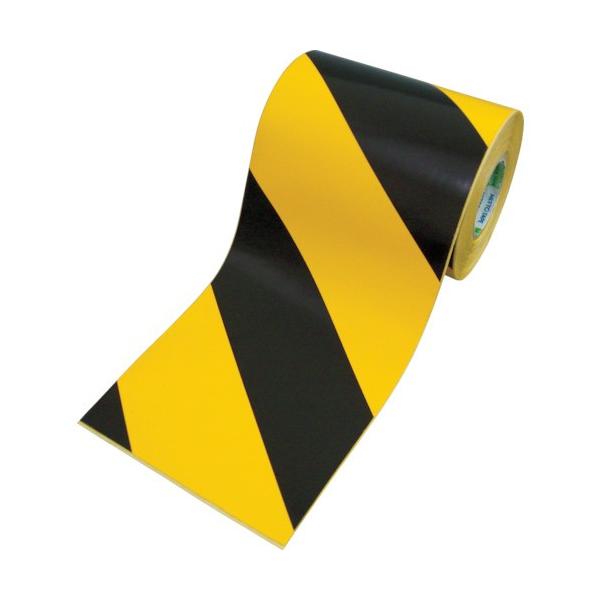 特長ペンキ不要です。巻いたり貼ったりするだけで、黄色と黒の美しいシマ模様ができます。用途屋内用。工事現場。工場などの危険標示。仕様 粘着力：5N/10mm引張強度：35.2N/10mm縞方向：斜め切断にはカッターが必要色：イエロー/ブラック...
