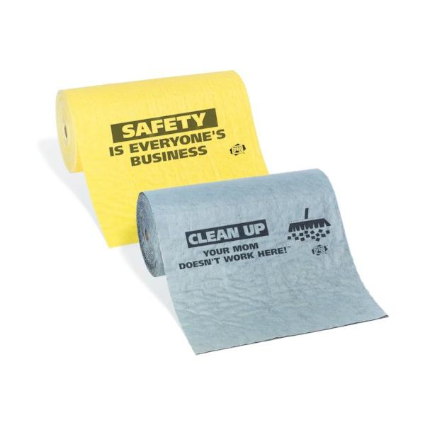 特長通路や機械周辺にチャットマットを設置するだけで、安全と清潔のメッセージを伝えることができます。ミシン目が入っているため、お好きなサイズに簡単にカットすることができます。用途オイル・水・溶剤用。仕様ロールタイプ厚さ：3mmミシン目入り防炎...