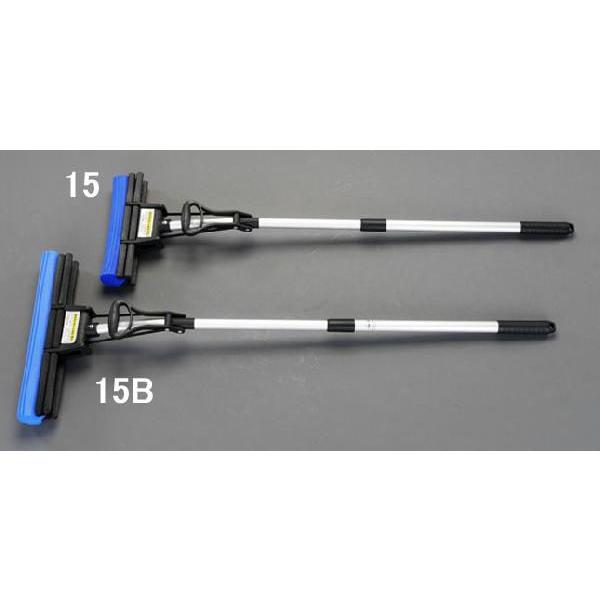 ※代引決済不可※※こちらのお品物は直送で届きます。※EA928AB-15B　１個●材質…本体：アルミ・ABS樹脂、スポンジ：PVA　●全長…約880〜1260mm●重量…1.0kg●先端幅…400mm衛生的で便利なしぼり機能付き。（スポンジ...