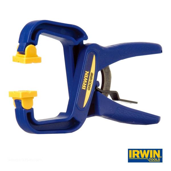 ●名称：ハンディークランプ 38MM●メーカー：IRWIN：アーウィン●型番：T59100ECD●ハンマー、ポンチ、クランプ＞バークランプ「対象物を傷つけにくいスイベルパッド・クイックリリースレバー」●仕様：開口サイズ(mm)：38 外径サ...