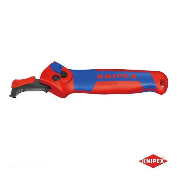 ●名称：ケーブルナイフ (SB)●メーカー：KNIPEX：クニペックス●型番：1650-145SB●電工工具、部品＞ケーブルカッター●仕様：全長(mm)：145 原産国ドイツ●特長：さまざまなケーブルシースでも簡単に切断できます。円形カット...