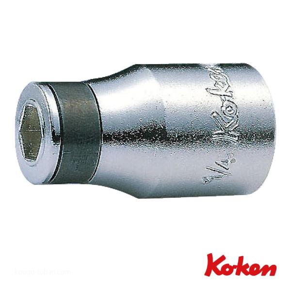 ●名称：3/8"ビットホルダー 1/4"●メーカー：koken：コーケン●型番：3137●ソケット＞ビット装着用ソケット●仕様：六角部差込角(inch)：1/4 差込角("SQ)：3/8 ソケット部外径(D1；mm)：13 差込部外径(D2...