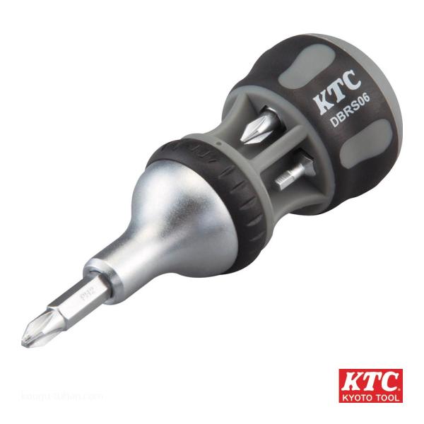 ●名称：ラチェットスタッビドライバー●メーカー：KTC：京都機械工具●型番：DBRS06●JANコード：4989433843605●ドライバー＞差し替え式ドライバー、同セット「狭い作業個所での早回し作業に最適」●セット内容：本体 ビット(ク...