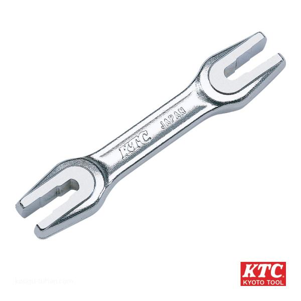 ●名称：ニップルレンチ●メーカー：KTC：京都機械工具●型番：MCS2-100●JANコード：4989433749617●自動車・バイク用工具＞タイヤ関連工具、測定器具「1本のレンチで6サイズに使用」●仕様：寸法D1(mm)：20 寸法A(...