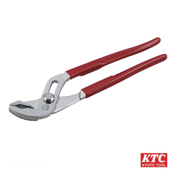●名称：ウォーターポンププライヤ●メーカー：KTC：京都機械工具●型番：PJW-250●JANコード：4989433506869●ペンチ、ニッパー、ピンセット＞ウォーターポンププライヤー「柄が長く小さな力でも強く掴める」●仕様：運用パイプ径...