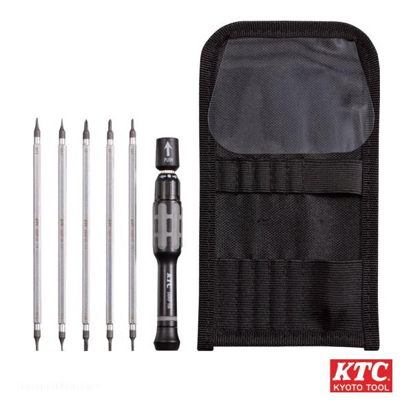 ●名称：精密ラチェットドライバセット●メーカー：KTC：京都機械工具●型番：TDBRP6●JANコード：4989433863443●ドライバー＞差し替え式ドライバー、同セット●セット内容：本体：無段ラチェット・ビット長さ無段階調整 クロスド...