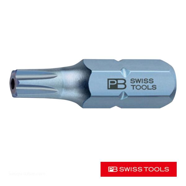 ●名称：イジリドメ ヘクスローブビット●メーカー：PB SWISS TOOLS：ピービー●型番：C6.400B/9●ビット＞イジリ防止等、特殊ビット●仕様：差込角(”HEX)：1/4(6.3mm) サイズ：T9 全長(mm)：25 先端外形...