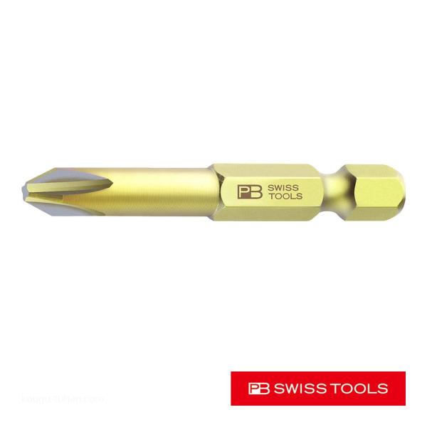 ●名称：(PH)段付プラスビット●メーカー：PB SWISS TOOLS：ピービー●型番：E6.190/0●ビット＞プラスビット●仕様：差込角(”HEX)：1/4(6.3mm) サイズ：#0 全長(mm)：50 軸長(mm)：24 軸径(φ...