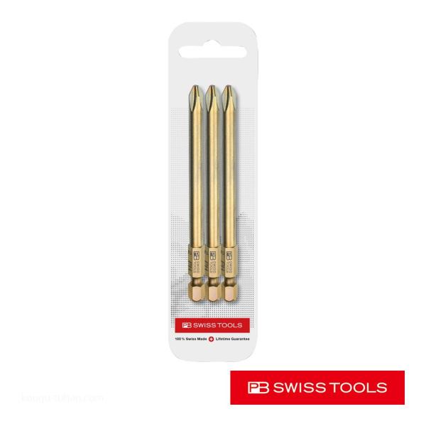 ●名称：段付ロングプラスビット 3本入●メーカー：PB SWISS TOOLS：ピービー●型番：E6L.190/2CN3●ビット＞プラスビット●仕様：入数(本)：3 差込角(”HEX)：1/4(6.3mm) サイズ：#2 全長(mm)：95...