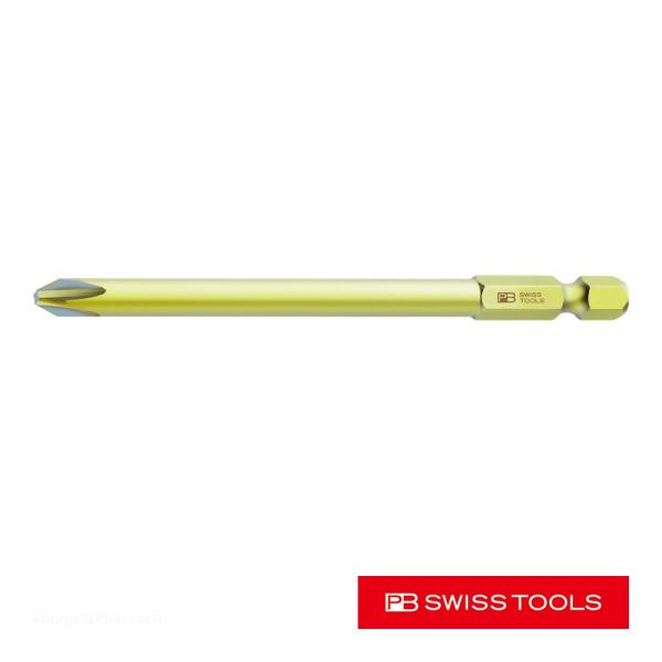 ●名称：段付ロングプラスビット●メーカー：PB SWISS TOOLS：ピービー●型番：E6L.190/3●ビット＞プラスビット●仕様：差込角(”HEX)：1/4(6.3mm) サイズ：#3 全長(mm)：95 軸長(mm)：70 軸径(φ...