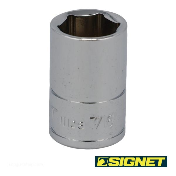 ●名称：1/4DR 7/16" ソケット (6角)●メーカー：SIGNET：シグネット●型番：11108●ソケット＞ソケット(インチ)＞標準長ソケット(インチ)・1/4●仕様：差込角(SQ)：1/4 サイズ(inch)：7/16 全長(L；...