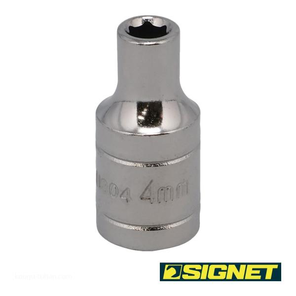 ●名称：1/4DR 4MM ソケット (6角)●メーカー：SIGNET：シグネット●型番：11304●ソケット＞ソケット(ミリ)＞標準長ソケット・1/4●仕様：差込角(SQ)：1/4 サイズ(mm)：4 全長(L；mm)：24.5 先端部ソ...