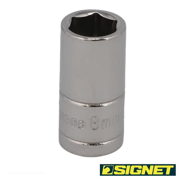 ●名称：1/4DR 8MM ソケット (6角)●メーカー：SIGNET：シグネット●型番：11308●ソケット＞ソケット(ミリ)＞標準長ソケット・1/4●仕様：差込角(SQ)：1/4 サイズ(mm)：8 全長(L；mm)：25 先端部ソケッ...