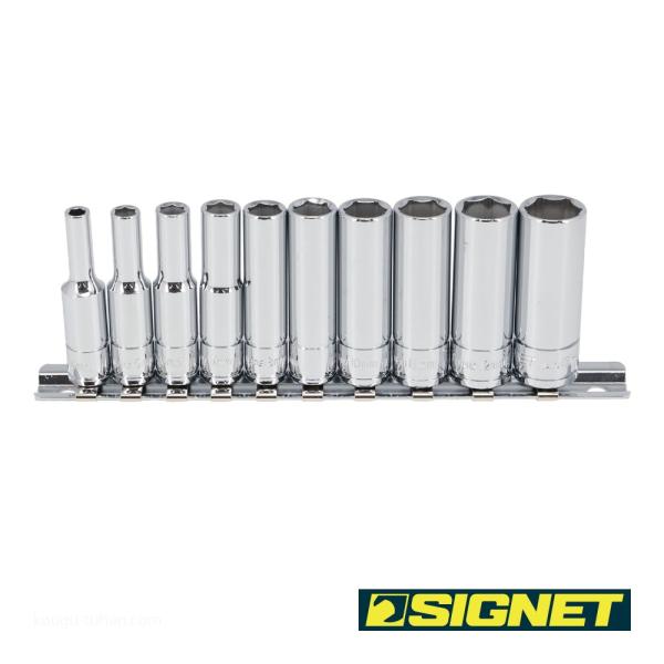 ●名称：1/4DR 10PC ディープソケットセット (V)●メーカー：SIGNET：シグネット●型番：11431●ソケット＞ソケットセット（ボックス）●セット内容：ディープソケット：4・5・6・7・8・9・10・11・12・13mm (1...