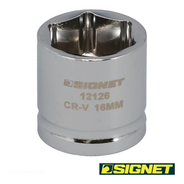 ●名称：3/8DR 16MM ショートソケット (6角)●メーカー：SIGNET：シグネット●型番：12126●ソケット＞ソケット(ミリ)＞標準長ソケット・3/8●仕様：差込角(DR)：3/8 ソケット全長(L；mm)：22 サイズ(S；m...