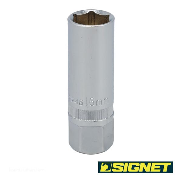 ●名称：3/8DR 16MM マグネット付プラグソケット●メーカー：SIGNET：シグネット●型番：12246●自動車・バイク用工具＞プラグレンチ、プラグソケット●仕様：差込角(SQ)：3/8 サイズ(mm)：16 全長(L；mm)：約66...