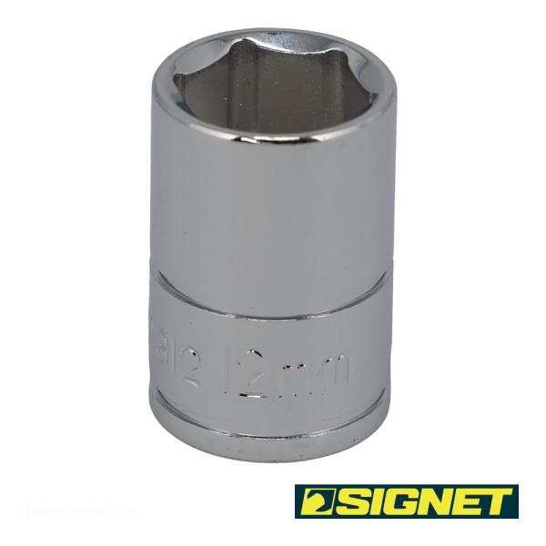 ●名称：3/8DR 12MM ソケット (6角)●メーカー：SIGNET：シグネット●型番：12312●ソケット＞ソケット(ミリ)＞標準長ソケット・3/8●仕様：差込角(SQ)：3/8 サイズ(mm)：12 全長(L；mm)：25.0 先端...