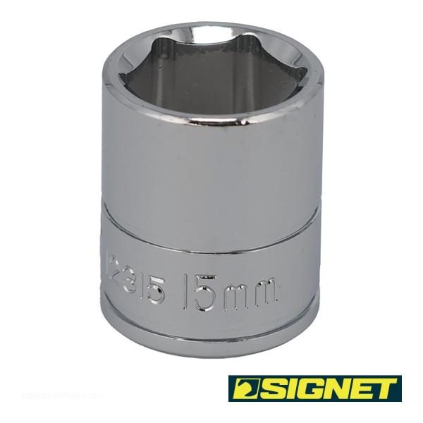 ●名称：3/8DR 15MM ソケット (6角)●メーカー：SIGNET：シグネット●型番：12315●ソケット＞ソケット(ミリ)＞標準長ソケット・3/8●仕様：差込角(SQ)：3/8 サイズ(mm)：15 全長(L；mm)：26.0 先端...