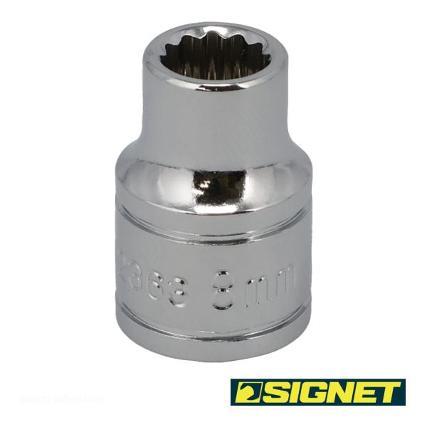 ●名称：3/8DR 8MM ソケット (12角)●メーカー：SIGNET：シグネット●型番：12363●ソケット＞ソケット(ミリ)＞標準長ソケット・3/8●仕様：差込角(SQ)：3/8 サイズ(mm)：8 全長(L；mm)：25.0 先端部...
