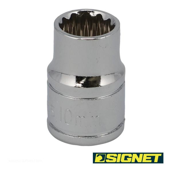 ●名称：3/8DR 10MM ソケット (12角)●メーカー：SIGNET：シグネット●型番：12365●ソケット＞ソケット(ミリ)＞標準長ソケット・3/8●仕様：差込角(SQ)：3/8 サイズ(mm)：10 全長(L；mm)：25.0 先...