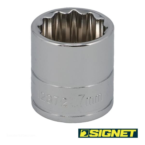 ●名称：3/8DR 17MM ソケット (12角)●メーカー：SIGNET：シグネット●型番：12372●ソケット＞ソケット(ミリ)＞標準長ソケット・3/8●仕様：差込角(SQ)：3/8 サイズ(mm)：17 全長(L；mm)：25.0 先...