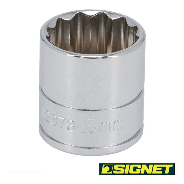 ●名称：3/8DR 18MM ソケット (12角)●メーカー：SIGNET：シグネット●型番：12373●ソケット＞ソケット(ミリ)＞標準長ソケット・3/8●仕様：差込角(SQ)：3/8 サイズ(mm)：18 全長(L；mm)：25.0 先...