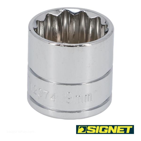 ●名称：3/8DR 19MM ソケット (12角)●メーカー：SIGNET：シグネット●型番：12374●ソケット＞ソケット(ミリ)＞標準長ソケット・3/8●仕様：差込角(SQ)：3/8 サイズ(mm)：19 全長(L；mm)：25.0 先...