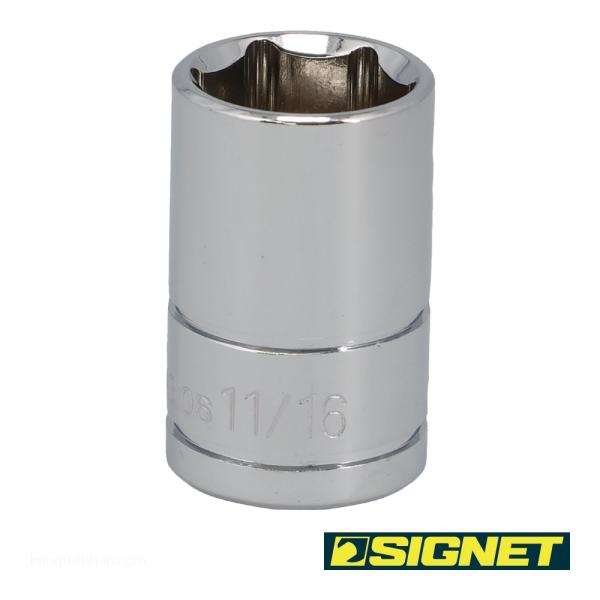 ●名称：1/2DR 11/16" ソケット (6角)●メーカー：SIGNET：シグネット●型番：13106●ソケット＞ソケット(インチ)＞標準長ソケット(インチ)・1/2●仕様：差込角(SQ)：1/2 サイズ(inch)：11/16 全長(...