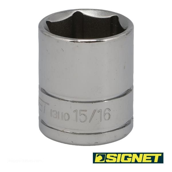 ●名称：1/2DR 15/16" ソケット (6角)●メーカー：SIGNET：シグネット●型番：13110●ソケット＞ソケット(インチ)＞標準長ソケット(インチ)・1/2●仕様：差込角(SQ)：1/2 サイズ(inch)：15/16 全長(...