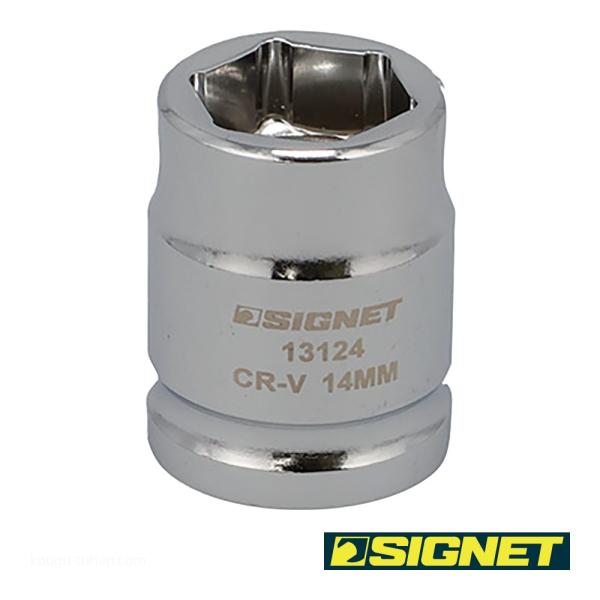 ●名称：1/2DR 14mm ショートソケット (6角)●メーカー：SIGNET：シグネット●型番：13124●ソケット＞ソケット(ミリ)＞標準長ソケット・1/2●仕様：差込角(DR)：1/2 ソケット全長(L；mm)：28 サイズ(S；m...