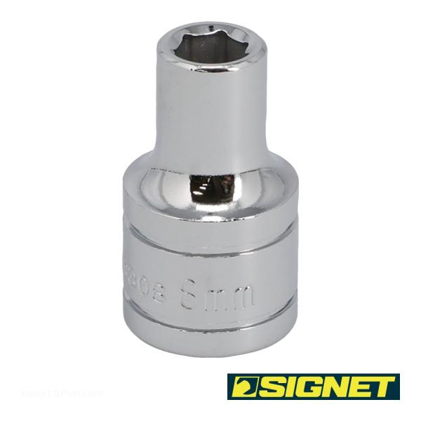 ●名称：1/2DR 8MM ソケット (6角)●メーカー：SIGNET：シグネット●型番：13308●ソケット＞ソケット(ミリ)＞標準長ソケット・1/2●仕様：差込角(SQ)：1/2 サイズ(mm)：8 全長(L；mm)：38 先端部ソケッ...