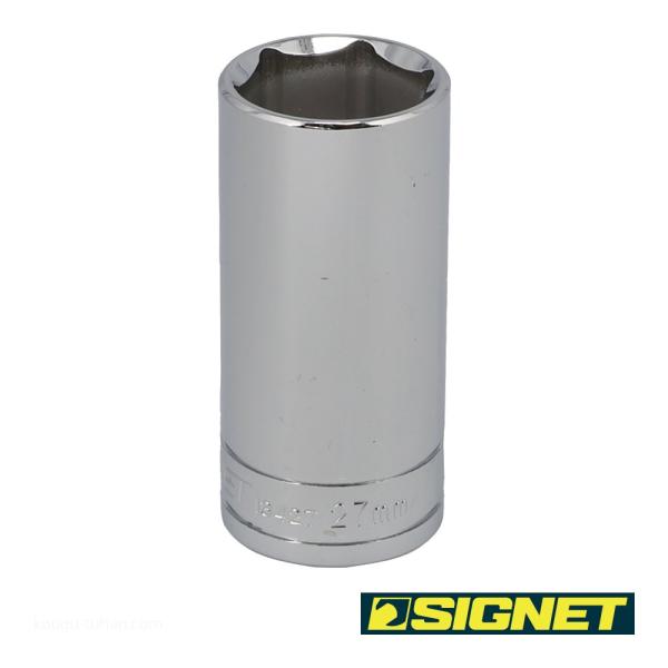 ●名称：1/2DR 27MM ディープソケット●メーカー：SIGNET：シグネット●型番：13427●ソケット＞ソケット(ミリ)＞ディープソケット・1/2●仕様：差込角(SQ)：1/2 サイズ(mm)：27 全長(L；mm)：77 先端部ソ...