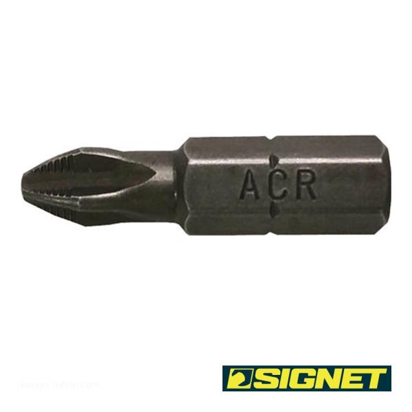 ●名称：ACR PH1ドライバービット●メーカー：SIGNET：シグネット●型番：21159●ビット＞プラスビット●仕様：差込角(HEX)：1/4(6.35) 全長(mm)：25 サイズ：PH1 硬度(HRC)：56〜59 材質：SK4相当...