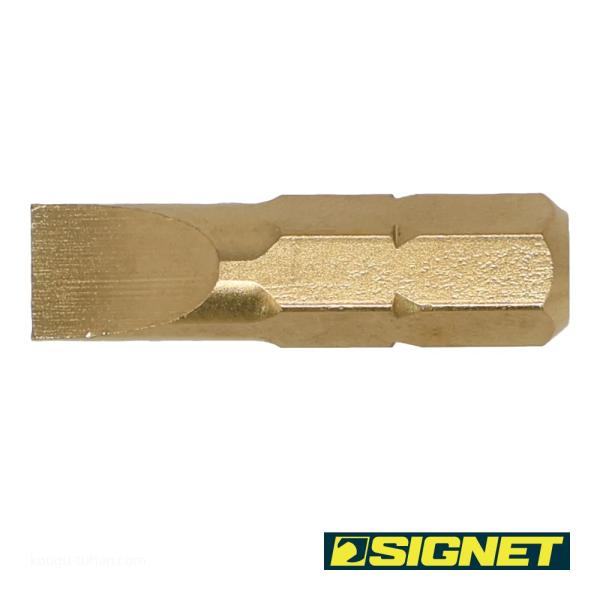 ●名称：1/4" チタンコーティングマイナスビット 6.5MM●メーカー：SIGNET：シグネット●型番：21446●ビット＞マイナスビット「耐久性に優れたチタンコーティングマイナスビット」●仕様：差込角(HEX)：1/4 全長(mm)：2...