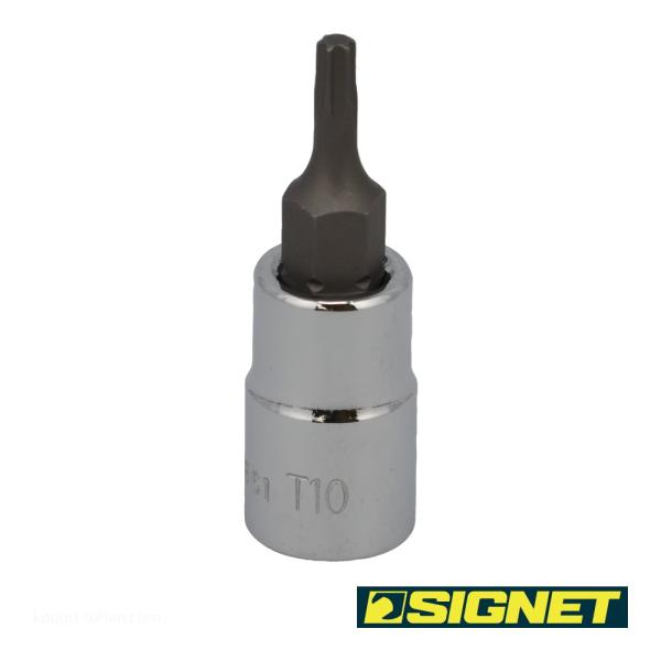 ●名称：1/4DR T-10 ヘクスローブビットソケット●メーカー：SIGNET：シグネット●型番：21861●ソケット＞へクスローブ(トルクス)ソケット「使いやすいビットソケット」●仕様：差込角(SQ)：1/4 サイズ：T10 全長(mm...