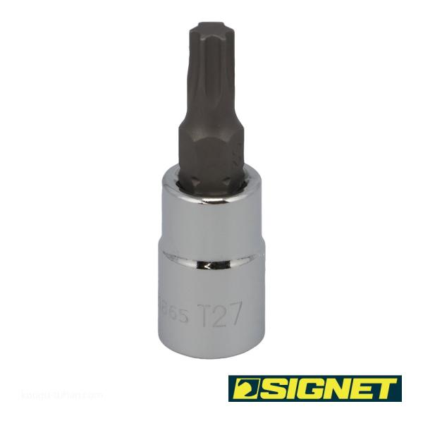 ●名称：1/4DR T-27 ヘクスローブビットソケット●メーカー：SIGNET：シグネット●型番：21865●ソケット＞へクスローブ(トルクス)ソケット「使いやすいビットソケット」●仕様：差込角(SQ)：1/4 サイズ：T27 全長(mm...