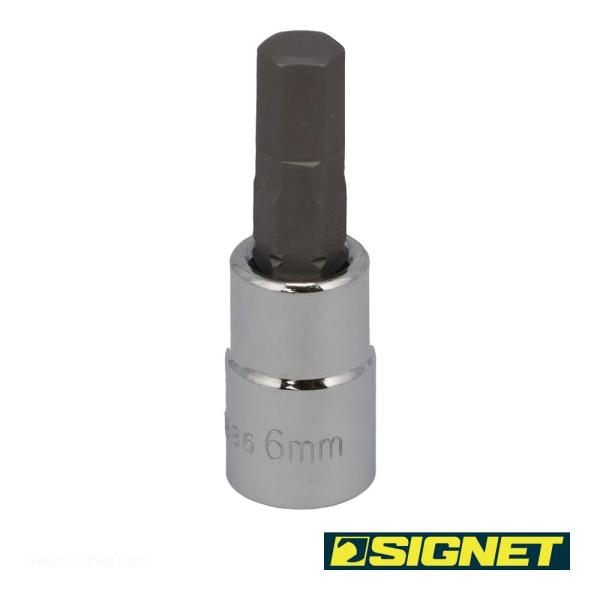 ●名称：1/4DR 6MM ヘックスビットソケット●メーカー：SIGNET：シグネット●型番：21886●ソケット＞六角ビットソケット●仕様：差込角(SQ)：1/4 サイズ(mm)：6 全長(mm)：37 質量(g)：14●特長：使いやすい...