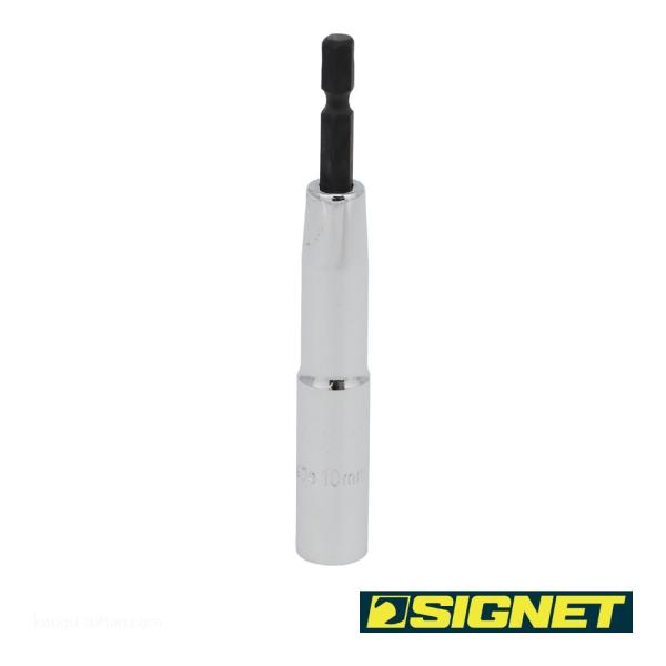 ●名称：電動インパクトドライバー用ソケットビット 10MM●メーカー：SIGNET：シグネット●型番：21979●ビット＞ボックスビット●仕様：全長(mm)：113 軸長(mm)：31 シャンクサイズ(mm)：6.35 材質：スチール サイ...