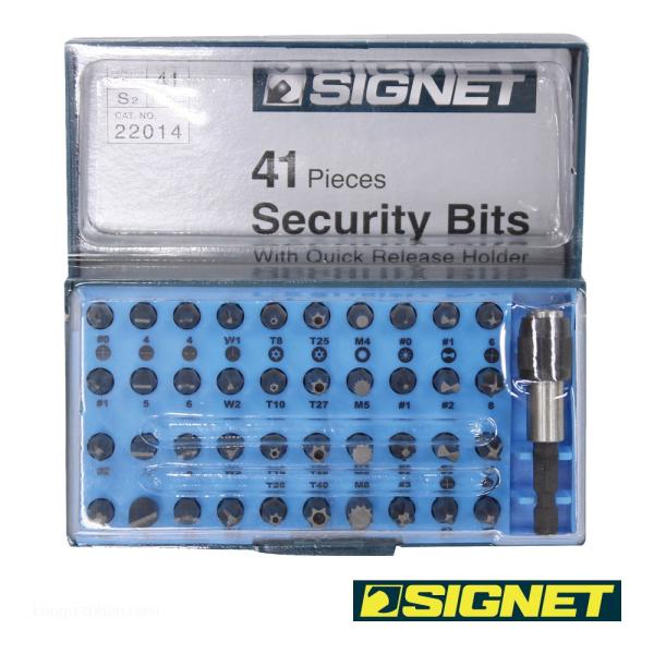●名称：41PCS クイックリリースビットセット●メーカー：SIGNET：シグネット●型番：22014●ビット＞ビットセット●セット内容：60mmビットホルダー 25mmプラスビット：+0・1・2・2・2・3mm 25mmポジビット：0・1...