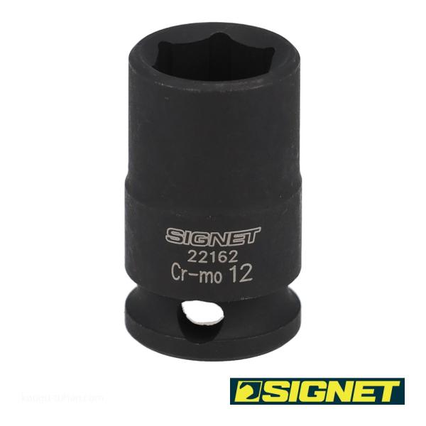 ●名称：3/8DR 12MM インパクト ソケット●メーカー：SIGNET：シグネット●型番：22162●ソケット＞インパクトソケット(ミリ)＞インパクトソケット・3/8「コストパフォーマンスに優れたインパクトソケット」●仕様：差込角(SQ...
