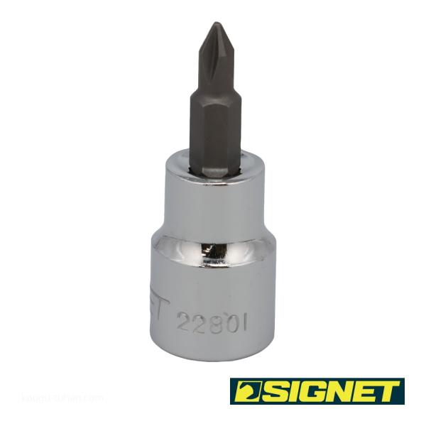 ●名称：(#22401) 3/8DR #1 プラスビットソケット●メーカー：SIGNET：シグネット●型番：22801●ソケット＞プラスビットソケット「3/8”SQラチェットハンドル等と併用するプラスビットソケット」●仕様：差込角(SQ)：...